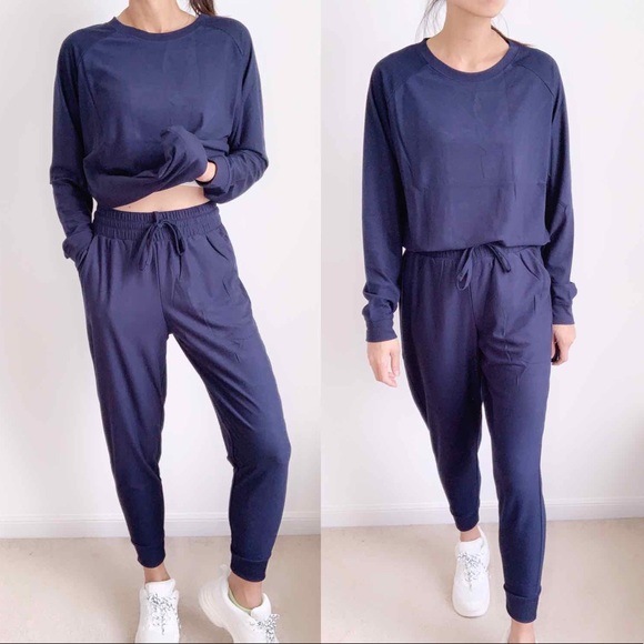 CHICBOMB | Pants & Jumpsuits | Everyday Matching Jogger Set Dark Navy ...